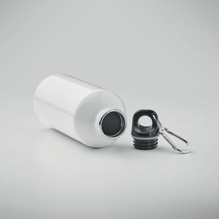 Waterfles | Gerecycled RVS en karabijnhaak | 500 ml bedrukken?